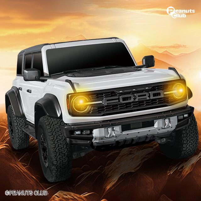 【Ford】【Aホワイト】RC Ford Bronco Raptor(1989) | クレーンゲーム最前線